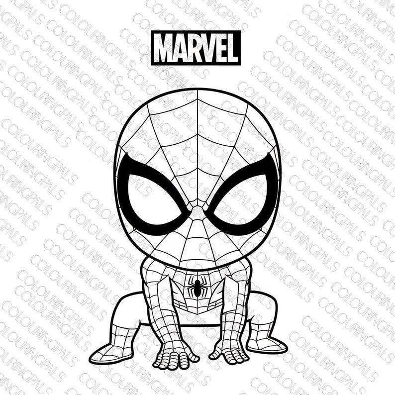 Marvel Colouring Pages - Etsy