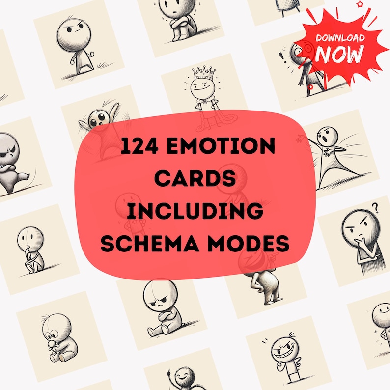 Emotion Cards, Schema Therapy Flashcards (printable Cards) - Etsy