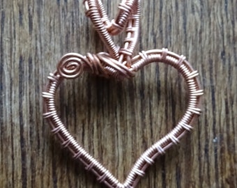 Copper wire heart | Etsy