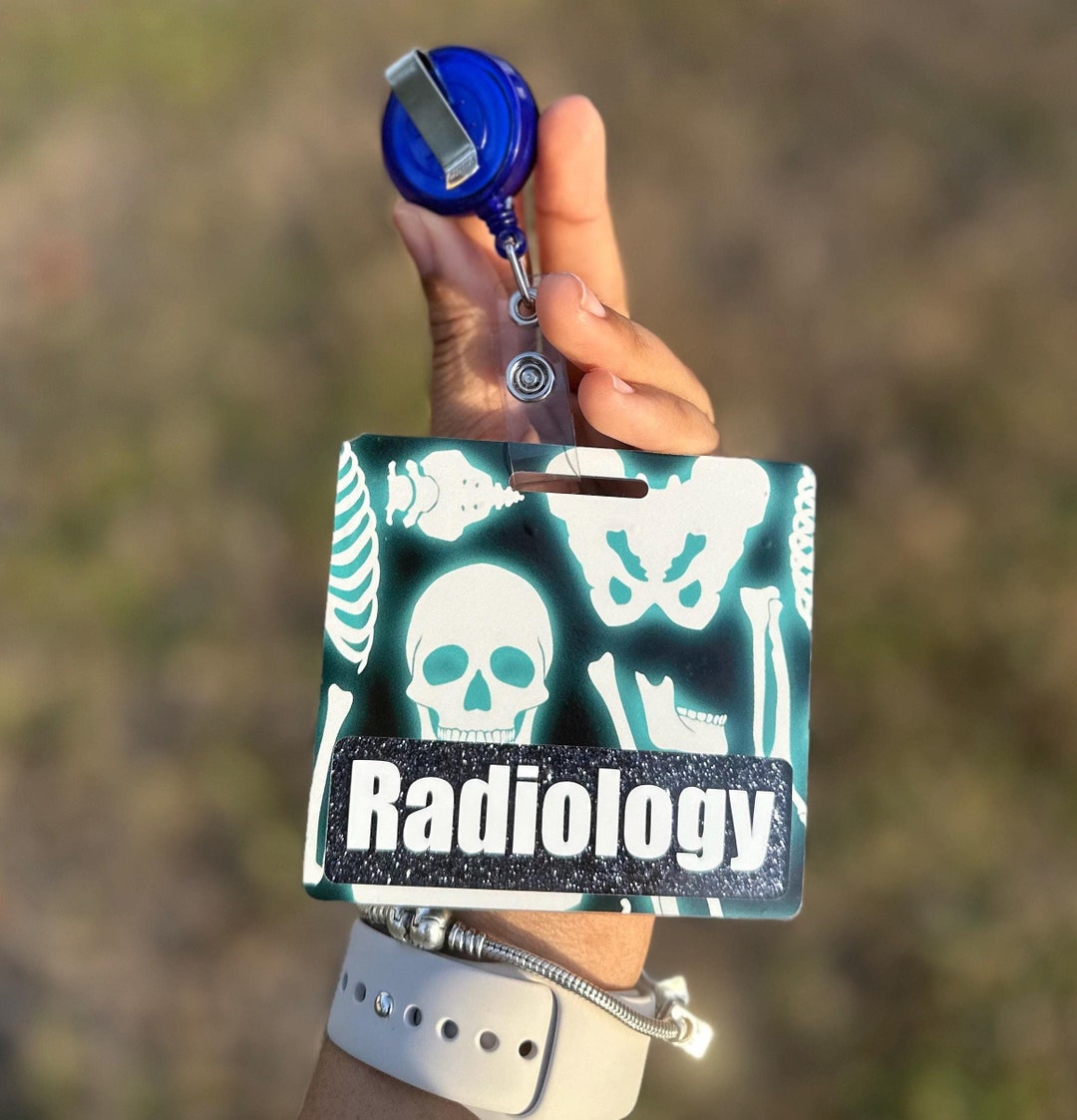 Radiology Badge Buddy X-ray Tech Badge Custom Badge Buddy Glitter Badge ...