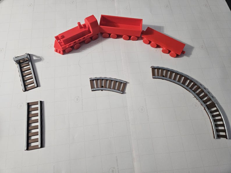 Train and Tracks STL and 3MF - Etsy