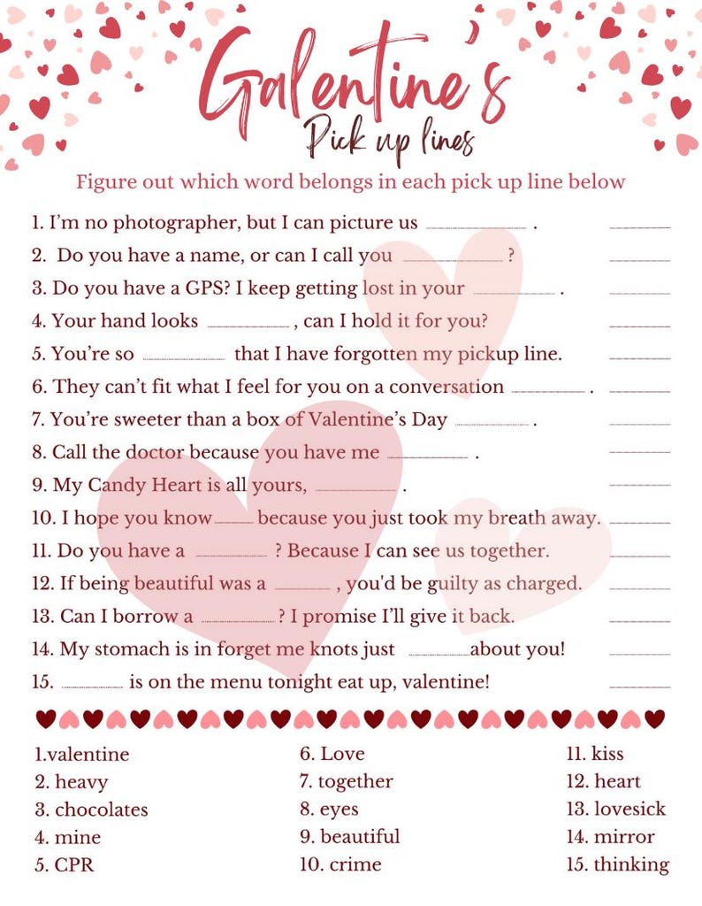 Printable Galentine's Day Party Game Set: 16 Fun Activities (instant ...