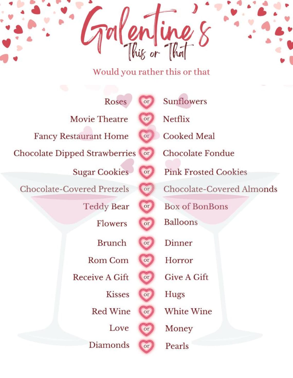 Printable Galentine's Day Party Game Set: 16 Fun Activities (instant ...