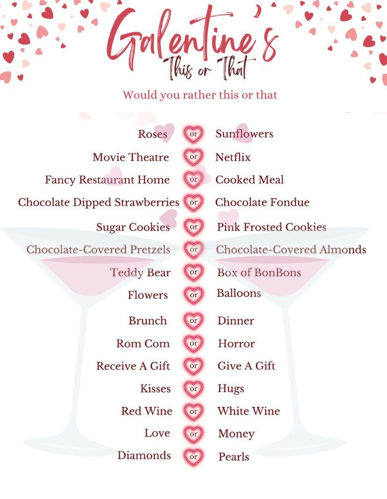 Printable Galentine's Day Party Game Set: 16 Fun Activities (instant ...