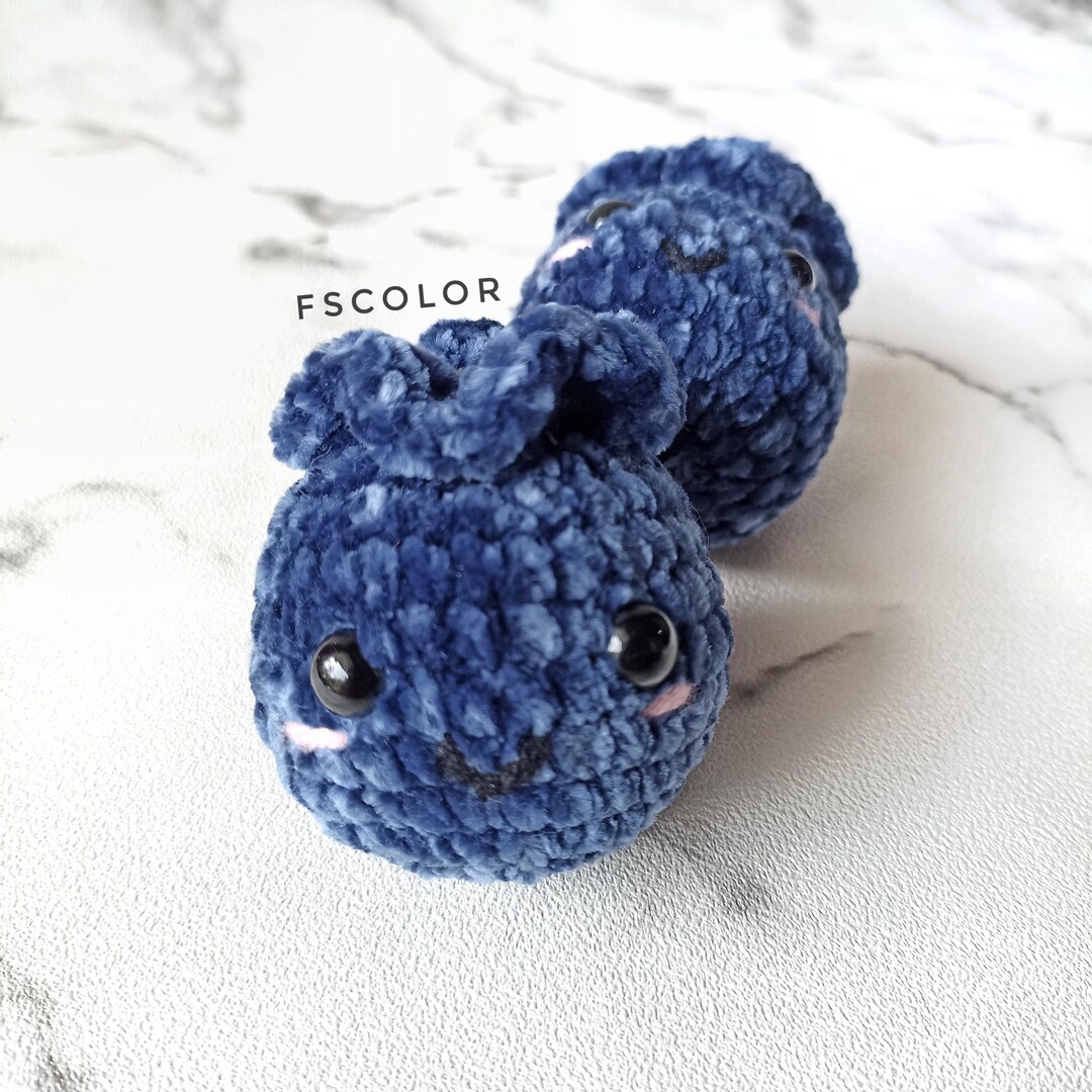 Handmade Blueberry Crochet Keychain | Amigurumi Keyring | Cute Keychain ...