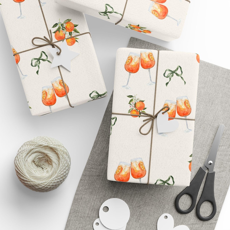 Wrapping Paper Aperol - Etsy