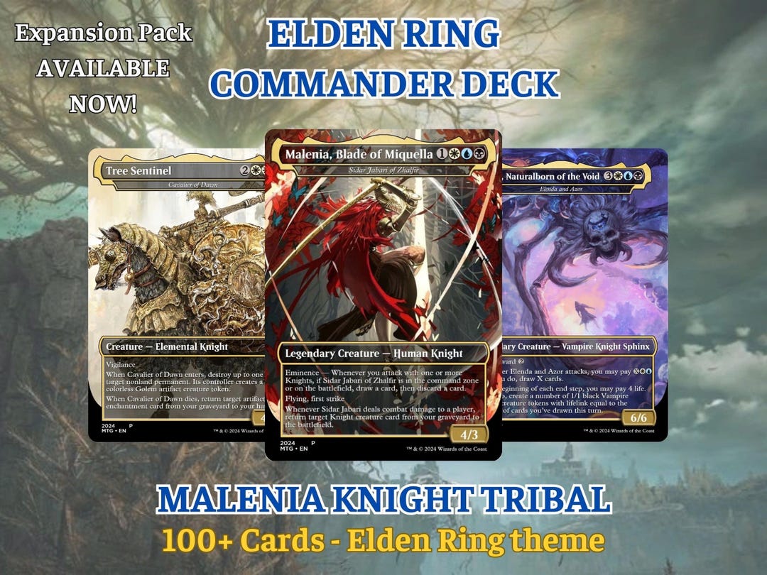Elden Ring Commander Deck Elden Ring Mtg Proxy Deck Mtg Commander Deck Custom MTG Card Melania ...