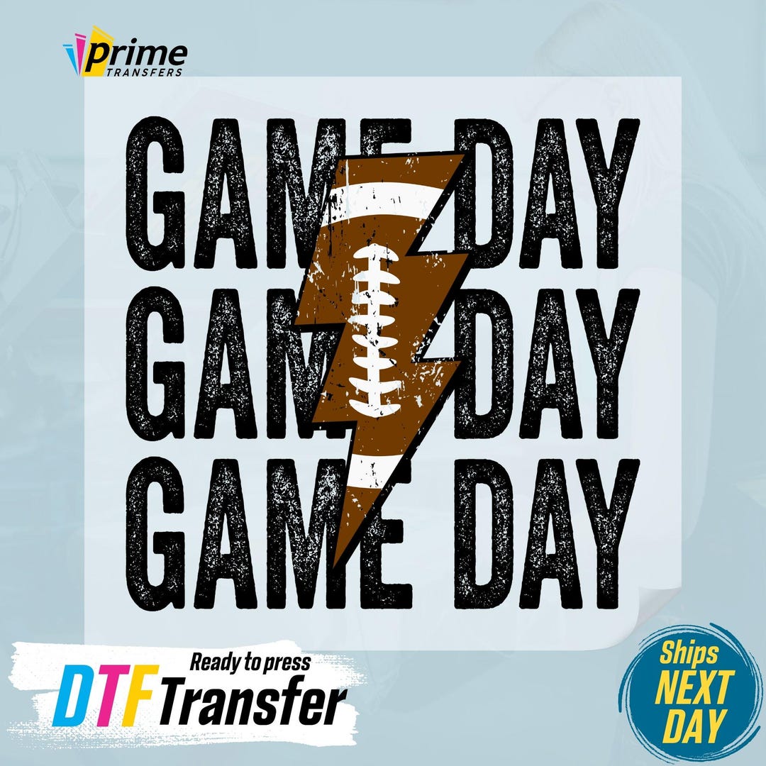 Game Day Football DTF Transfer: Ready to Press - Etsy
