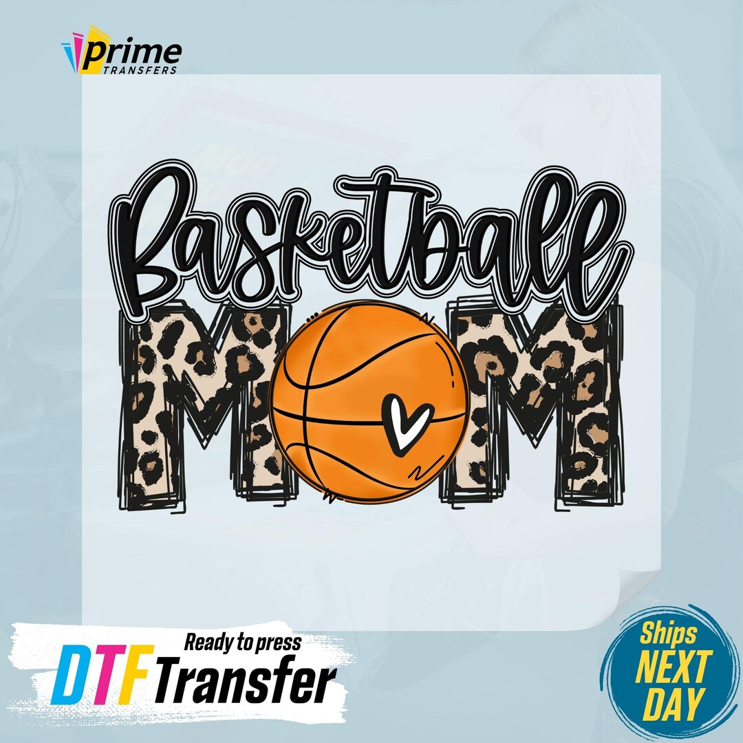 Basketball Mom DTF Transfer: Glitter Leopard Print, Game Day Ready - Etsy