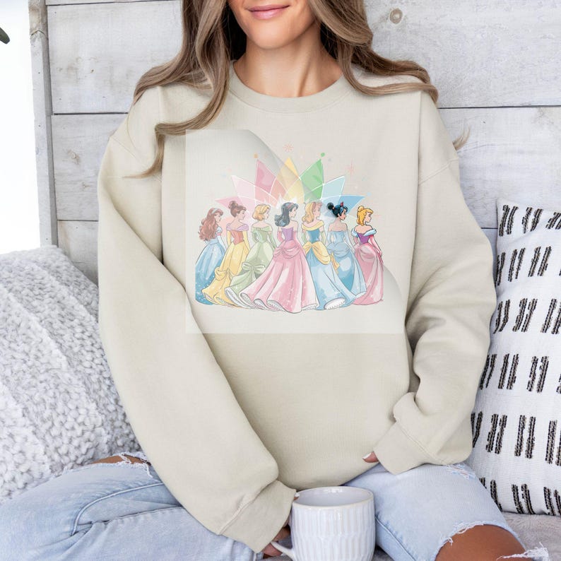 Disney Princesses With Mickey Ears, DTF Transfer, Ready to Press - Etsy