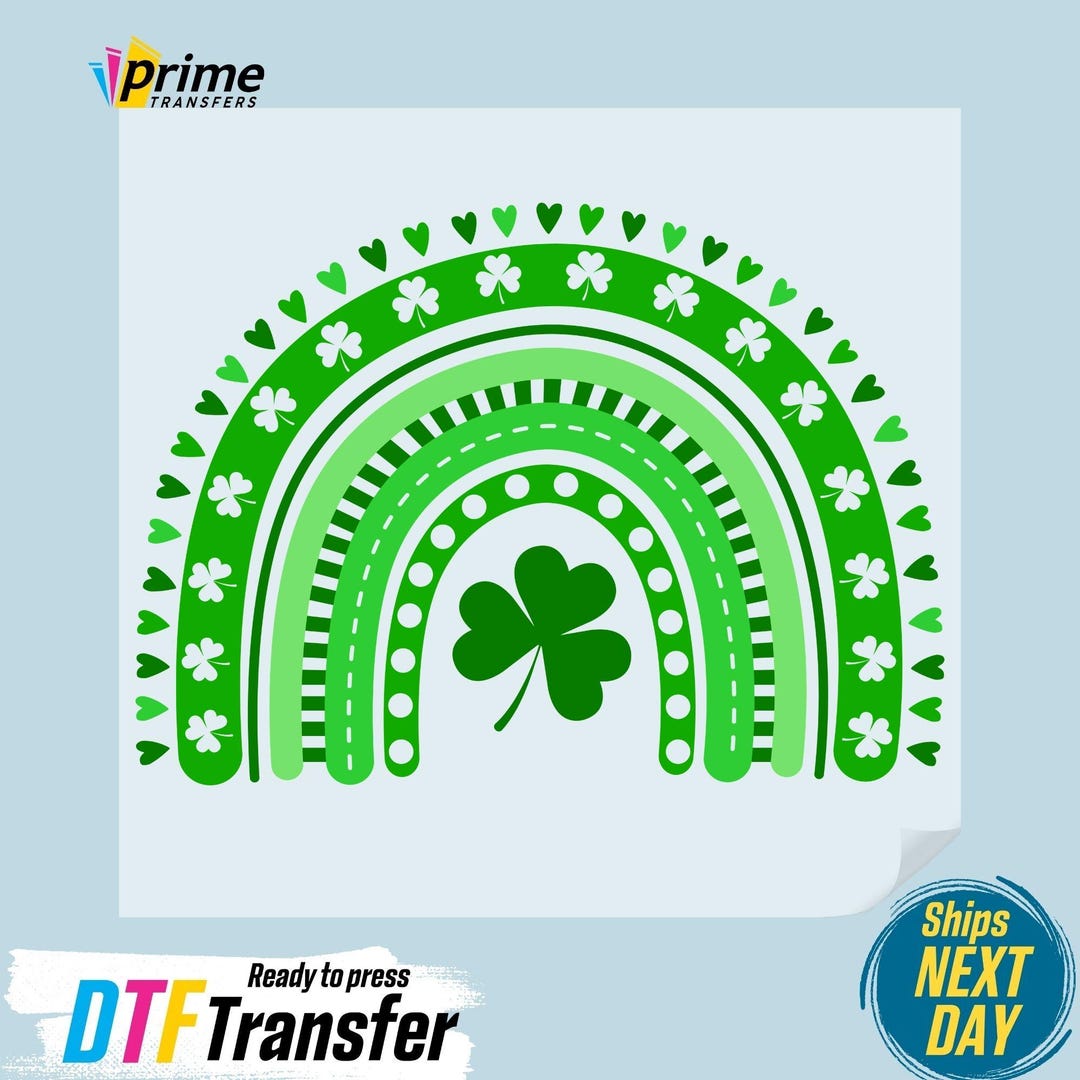 St Patrick’s Day DTF Transfer, Shamrock Ready to Apply for Heat Press ...