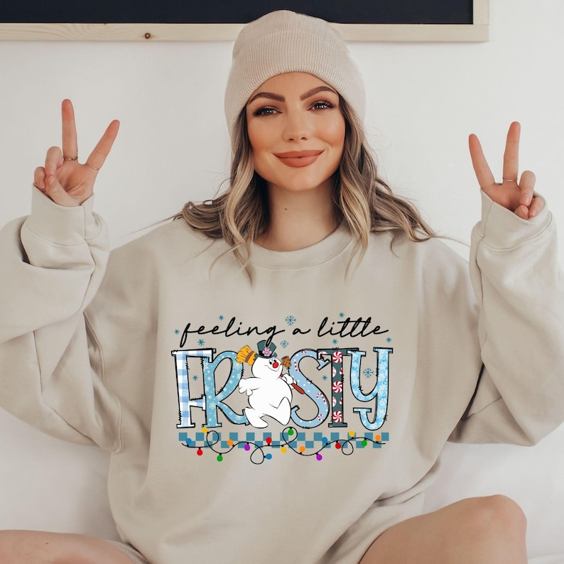 Feeling a Little Frosty DTF Transfer, Funny Snowman Christmas Ready to ...