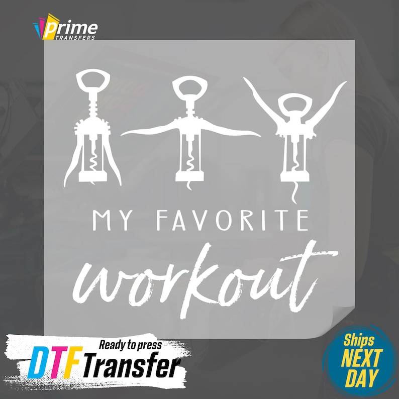 Funny Wine Workout DTF Transfer: Wine Lover Shirt Print - Etsy