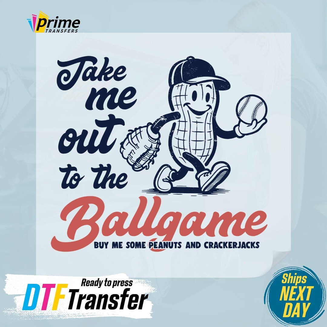 Baseball Game DTF Transfer Print: Ready to Press - Etsy