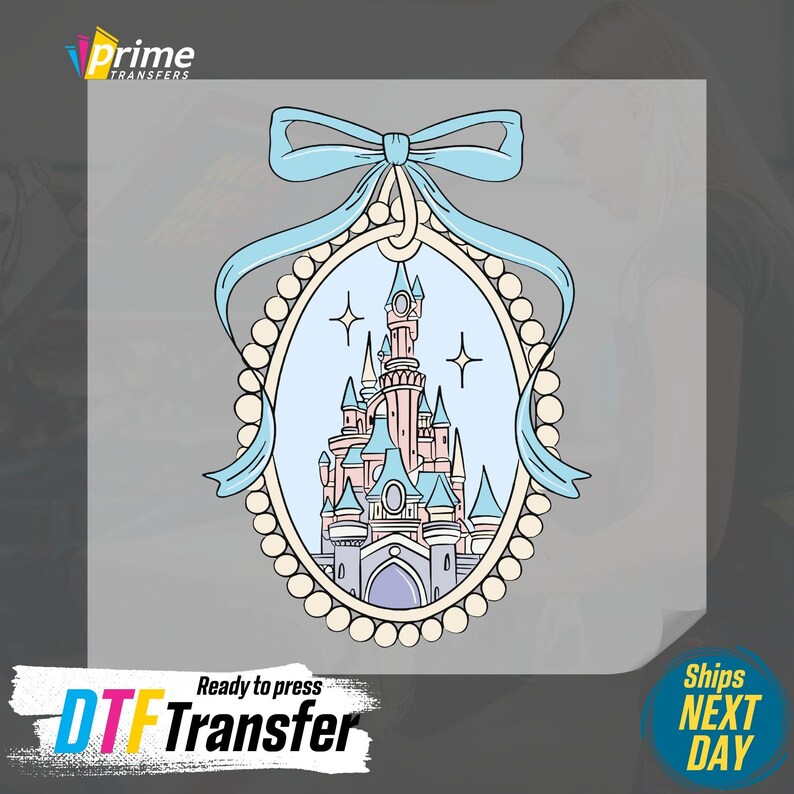 Magical Castle Coquette DTF Transfer, Disney Princess Bow - Etsy