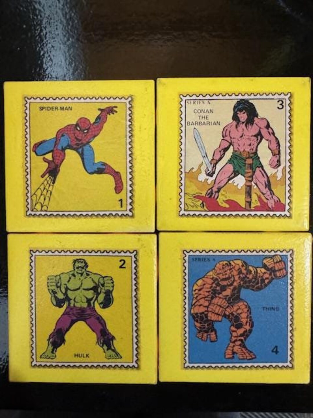 Superhero Coasters -set of 4, in Sequence Number 1-4 - Etsy