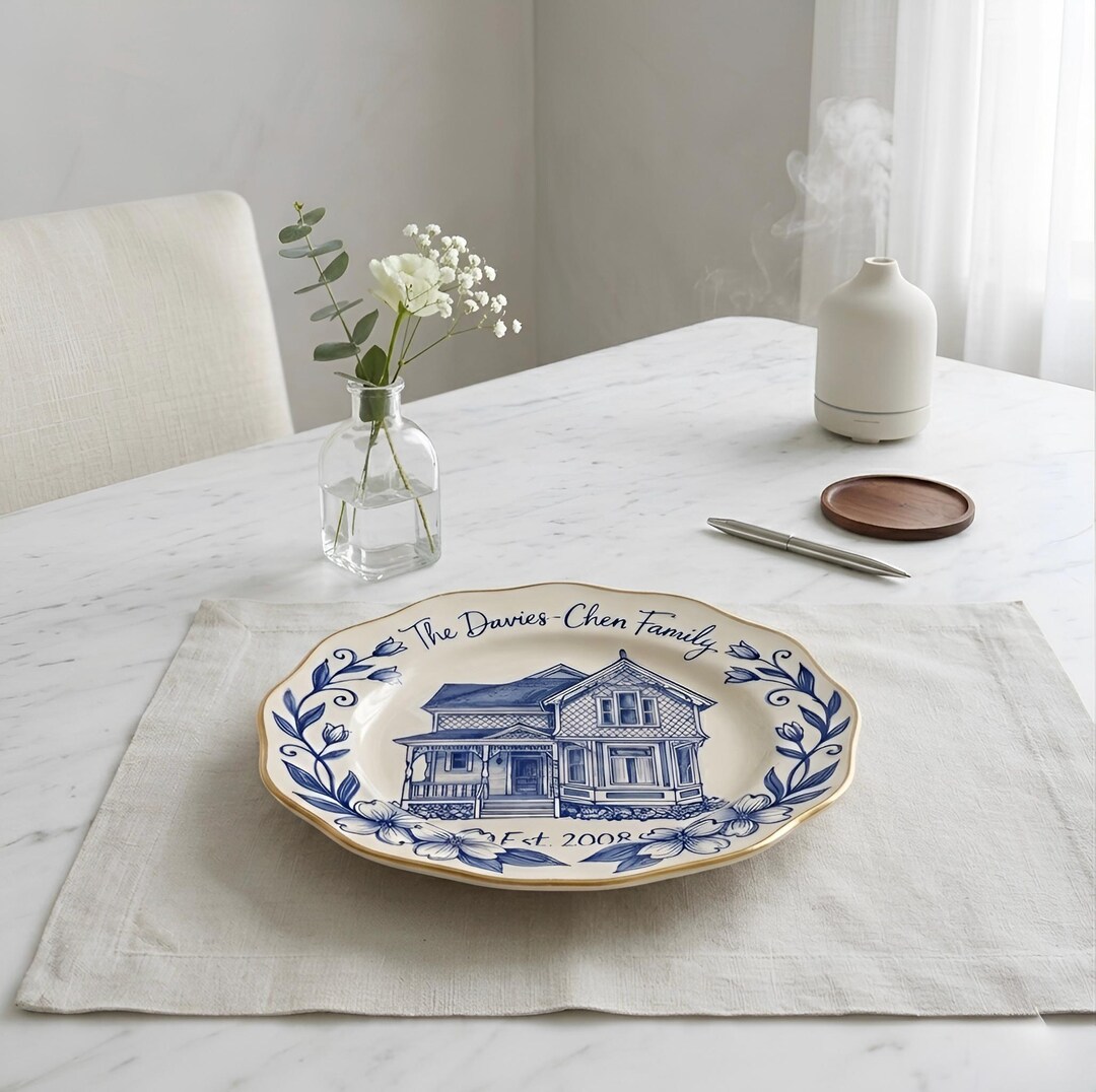 Victorian Style Custom House Plate, Personalized Painted Home Keepsake ...