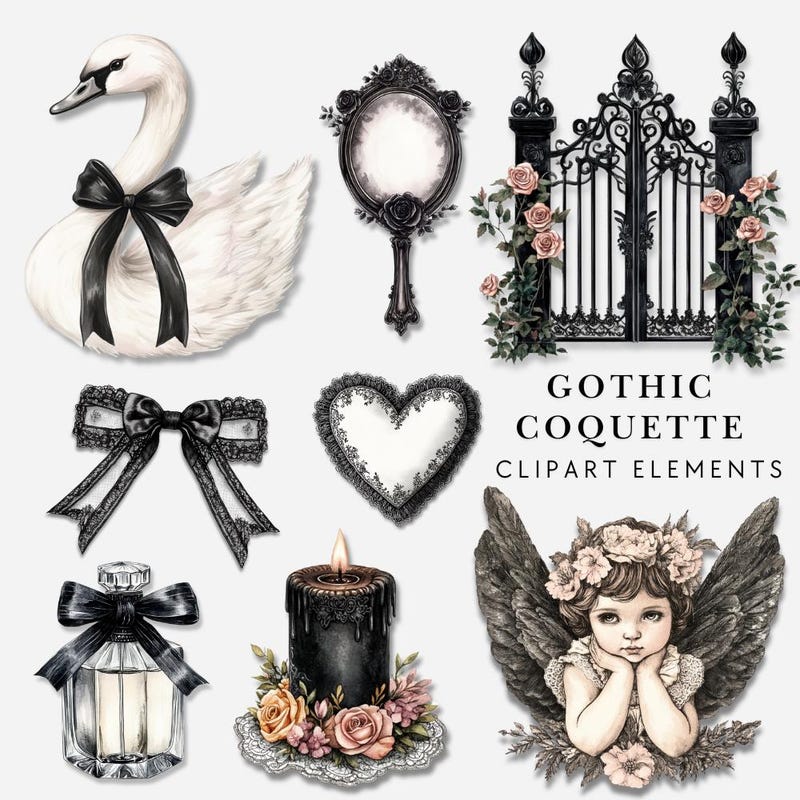 Whimsical Goth Sticker - Etsy