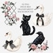 Gothic Coquette Clipart Pack | Dark Whimsical Watercolor Illustrations ...