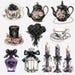 Gothic Coquette Clipart Pack | Dark Whimsical Watercolor Illustrations ...