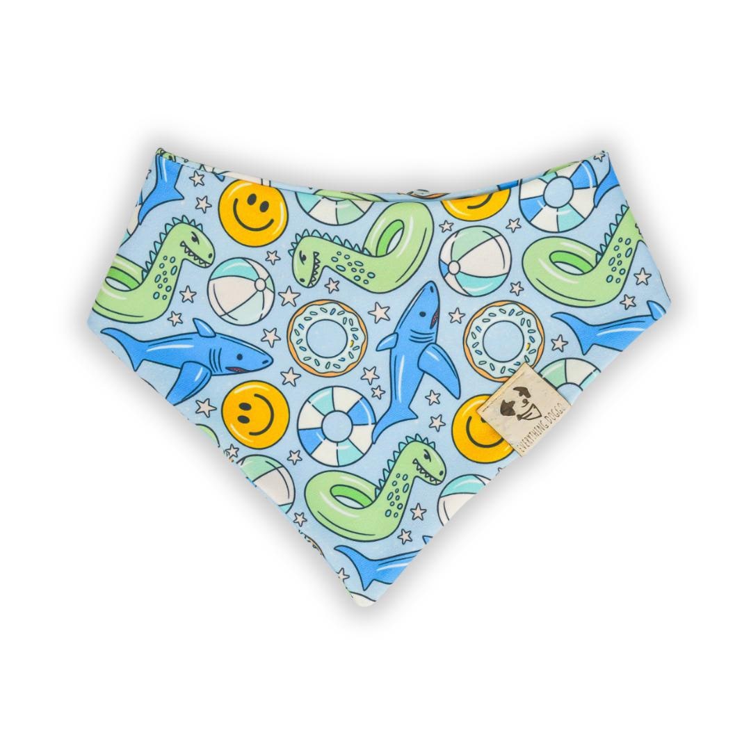 Go With the Float - Pet Bandana, Active Curved Snap On, Adventure, Swim ...