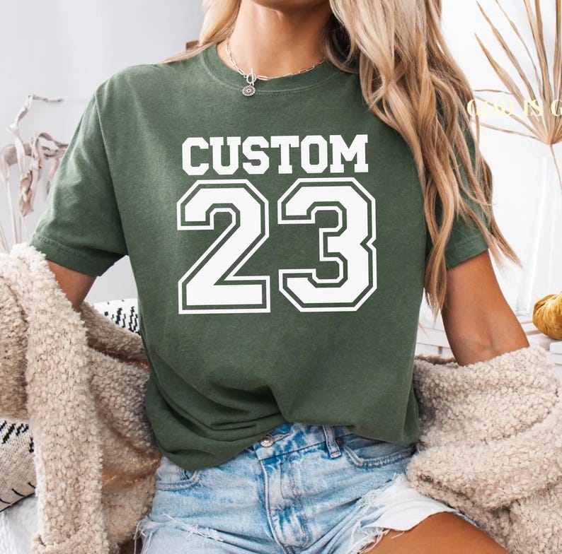 Custom Name and Number Shirt, Team Name Tshirt, Varsity Number Tee - Etsy