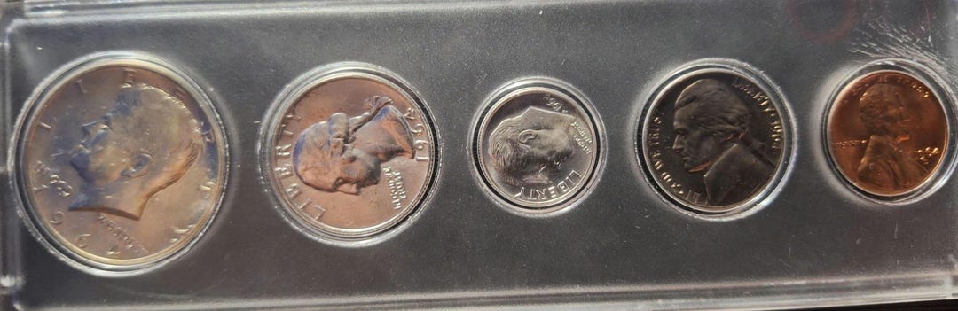 1964 BU Silver Coin Set in Hard Case. See Discription - Etsy