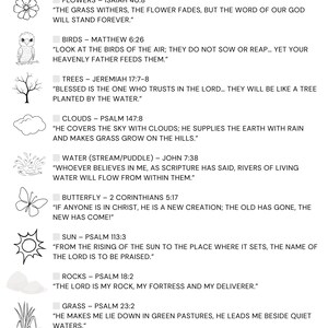Spring Bible Scavenger Hunt | Christian Nature Activity | Printable for ...