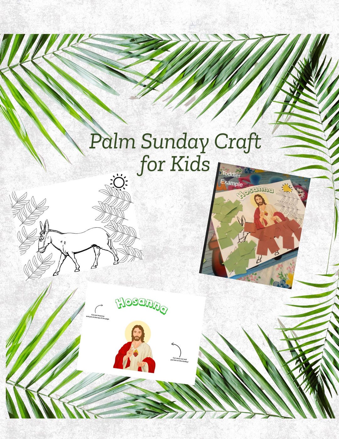 Palm Sunday Craft for Kids | Printable Bible Activity | Cut & Paste ...