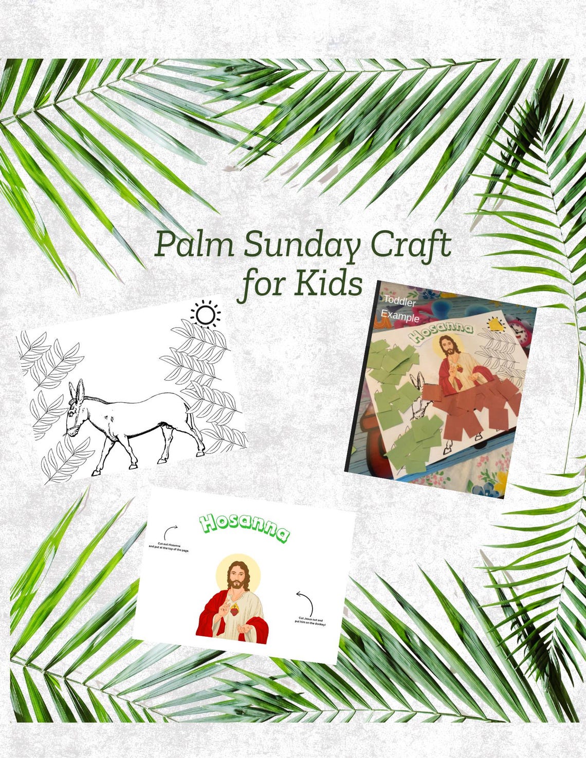Palm Sunday Craft for Kids | Printable Bible Activity | Cut & Paste ...