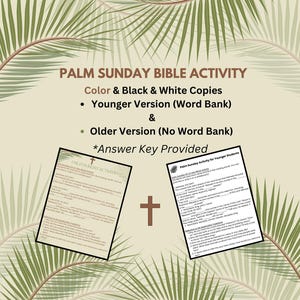 Palm Sunday Scripture Scavenger Hunt Bible Verse Lookup Game ...