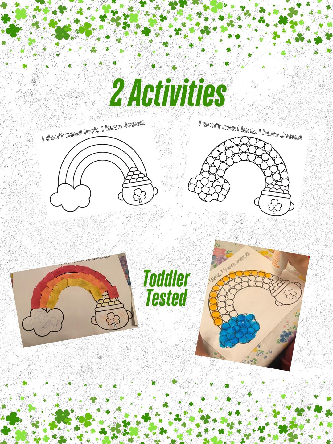 Christian St. Patrick’s Day Printable Craft - I Don’t Need Luck. I Have ...