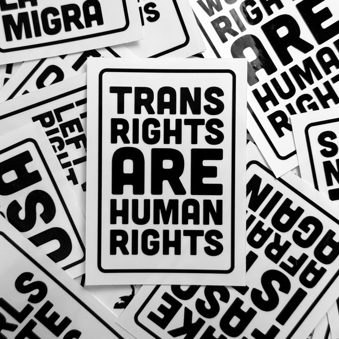 Trans Rights Are Human Rights - Vinyl Sticker - Etsy