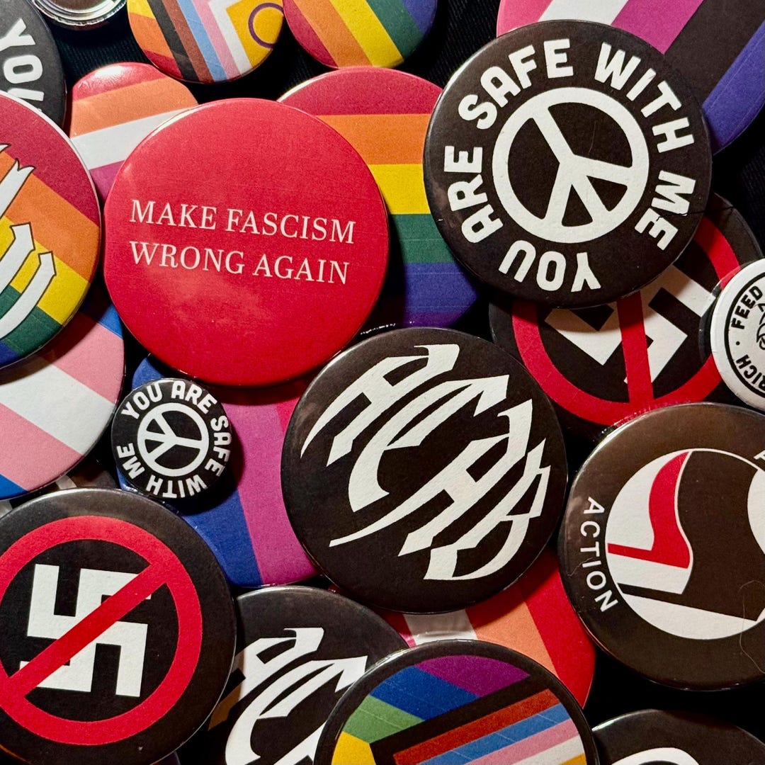Political, Antifascist, and Pro Human Rights Pinback Buttons - Etsy