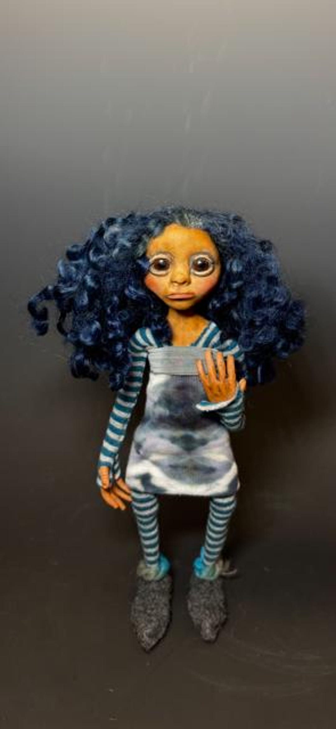 Meloncholia - Handmade Polymer Clay Art Doll, OOAK Whimsical ...
