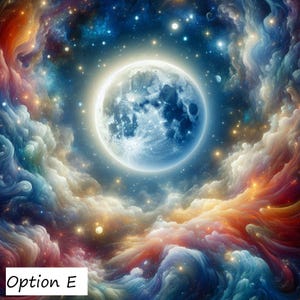 Mystical Moon Funky Colorful Digital Print AI Art - Etsy