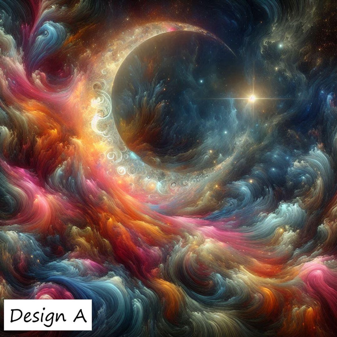 Mystical Moon Funky Colorful Digital Print AI Art - Etsy