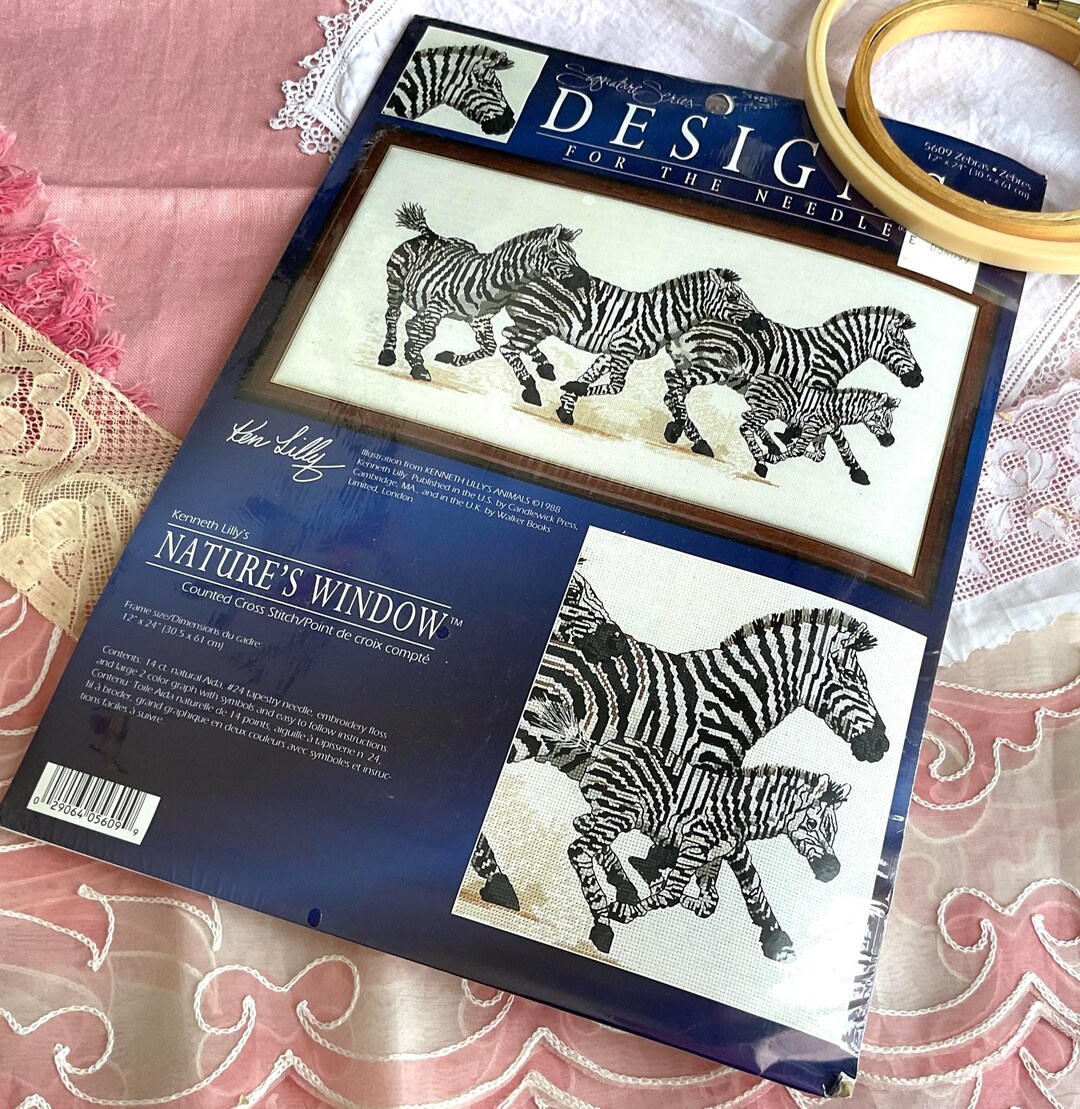 Zebra Cross Stitch-designs for the Needle-kenneth Lilly’s Nature Window ...