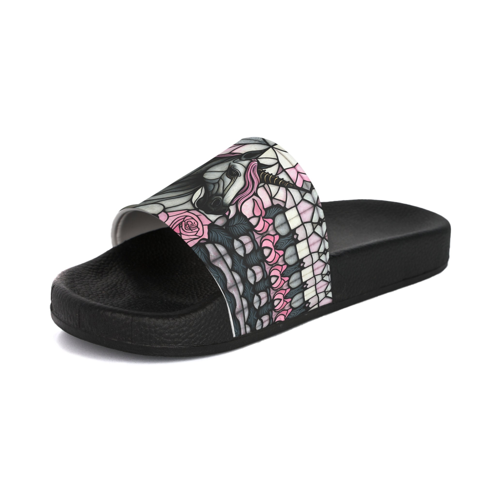 Pastel Goth Unicorn Beach Slides - Etsy