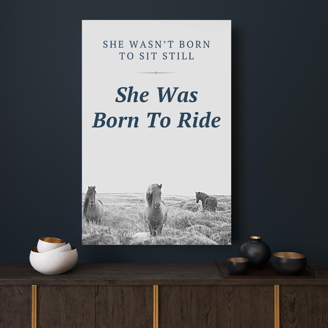 Born to Ride Poster - Western Wall Art, Cowgirl Decor, Inspirational ...