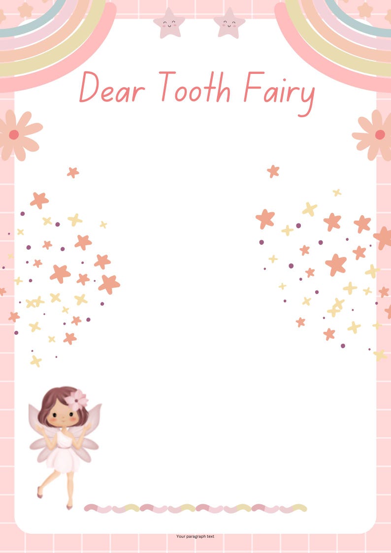 Tooth Fairy Letter - Etsy