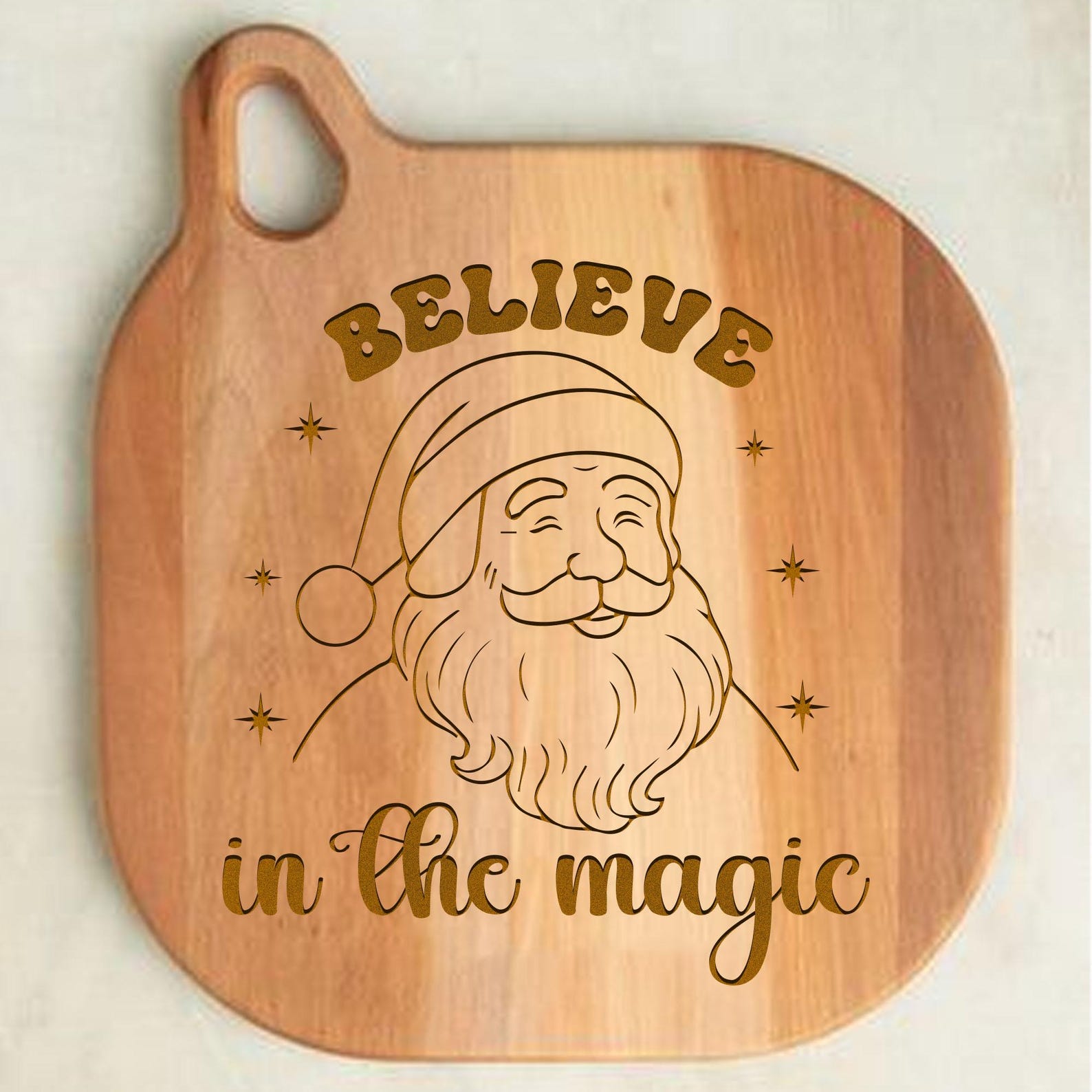 Christmas Cutting Board Engraving File SVG: Farmhouse Kitchen Board Svg ...