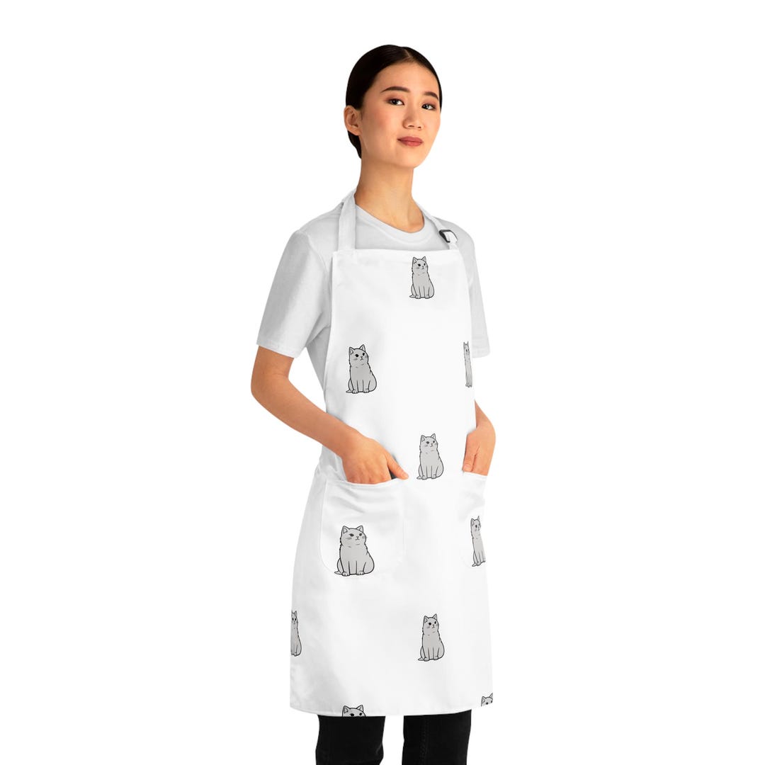 Cat Apron Kitchen Apron Chef Apron Cat Lovers Apron Cat Personalized ...