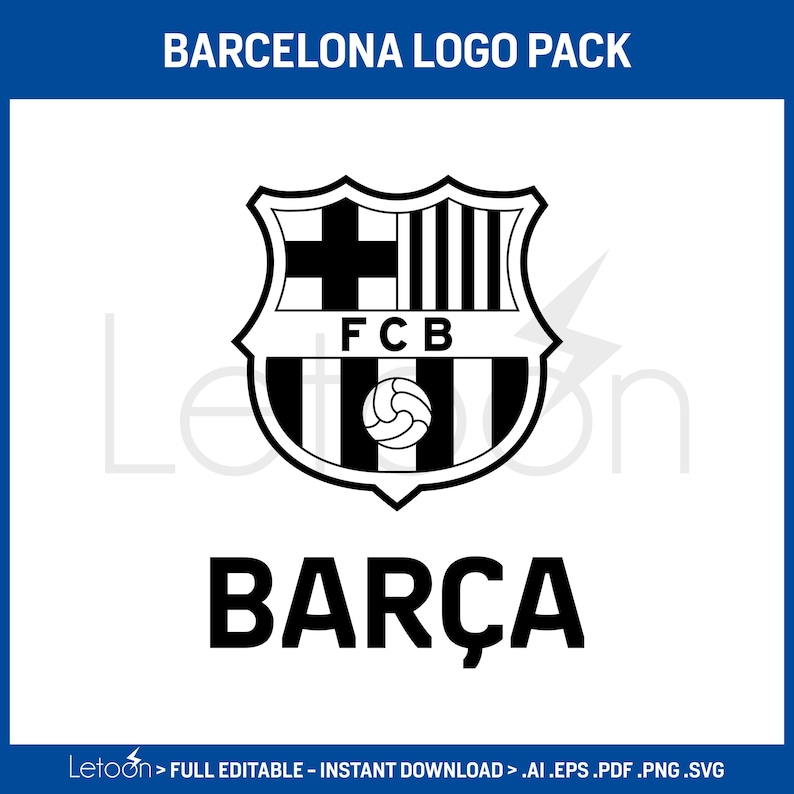 Barcelona Logo Pack - HQ Vector Files - Barcelona Football Club Emblem ...