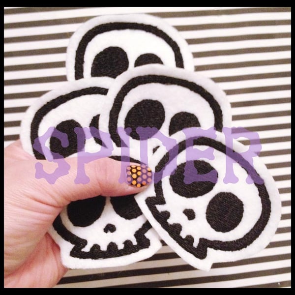 Embroidered Skull Patch - Etsy