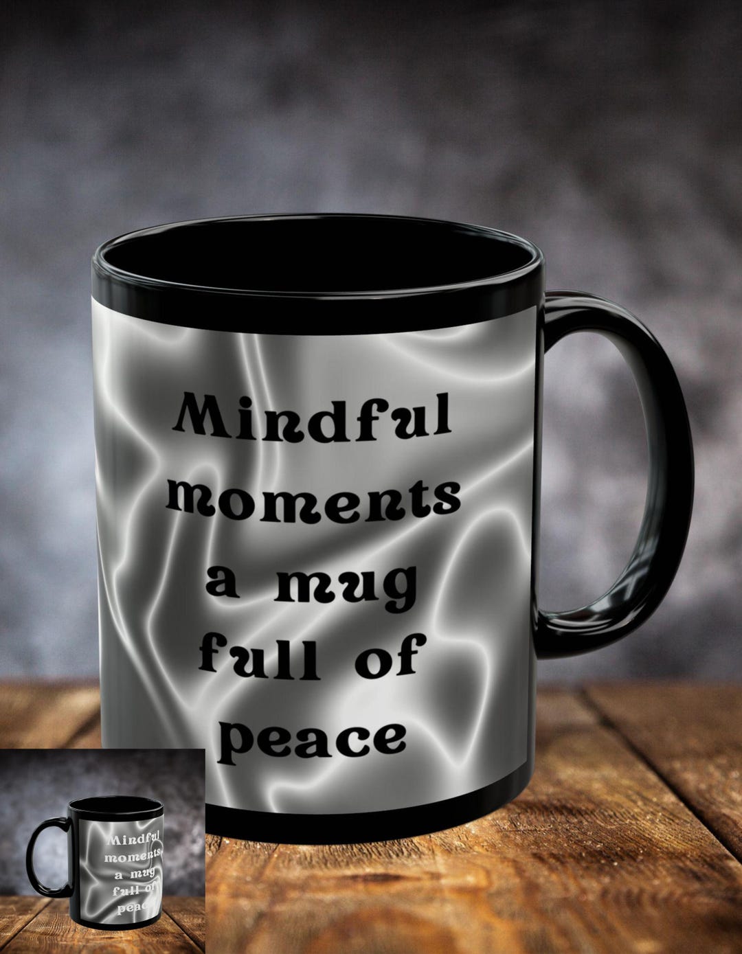Mindful Moments Mug - Inspirational Coffee Cup for Peace, Meditation ...