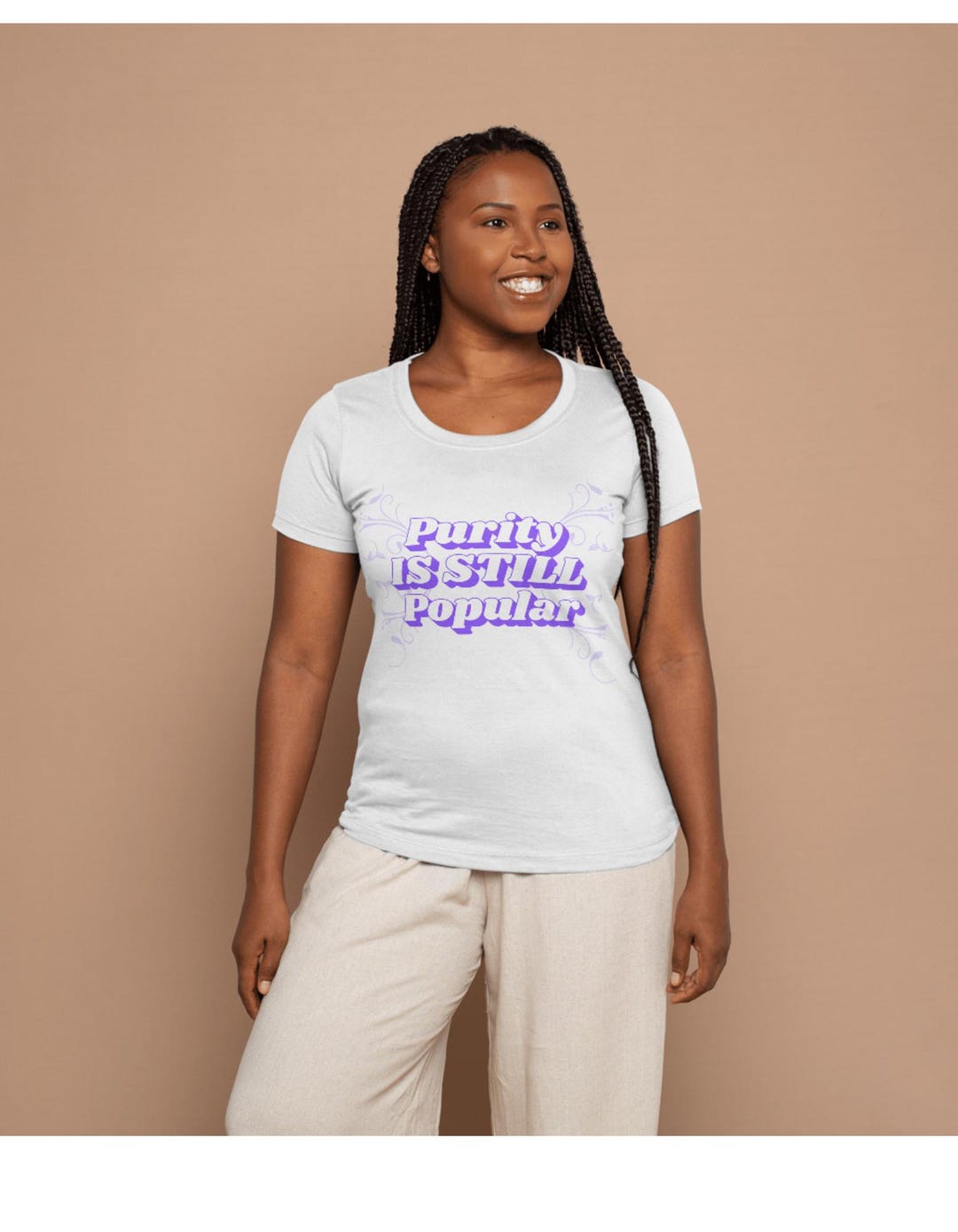 Purity is Still Popular Christian T-shirt: Minimalist Bible Verse ...
