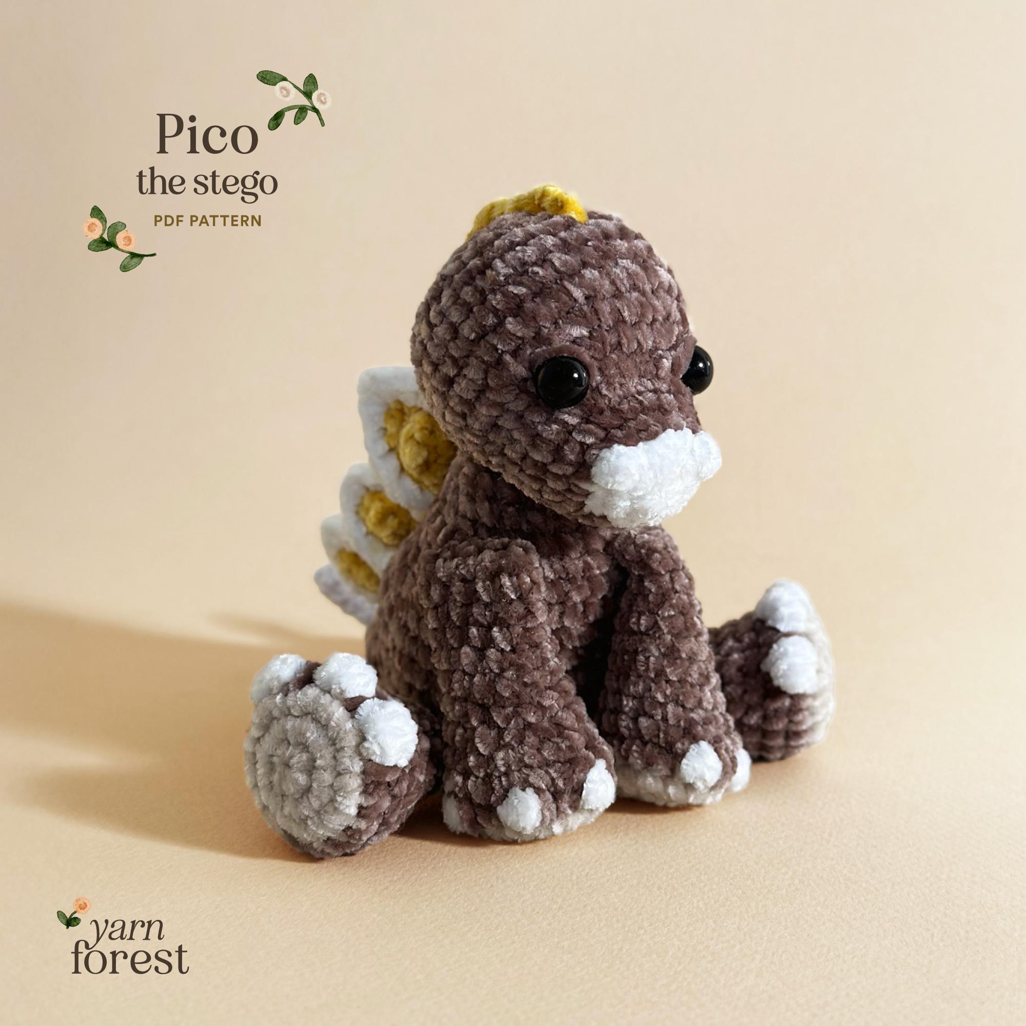 Pico the Stego | Dinosaur Plushie Crochet Easy Beginner Pattern ...