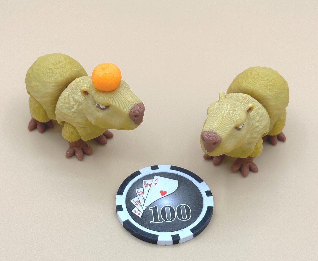 Capybara, Mini – 3D Printed Animal Figurine - Etsy