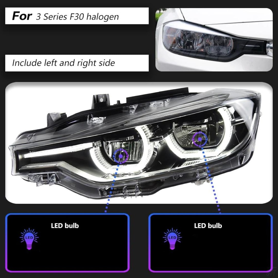 BMW F30 F31 Headlights 2012-2020 F35 Full LED 3 Series Front Headlight ...